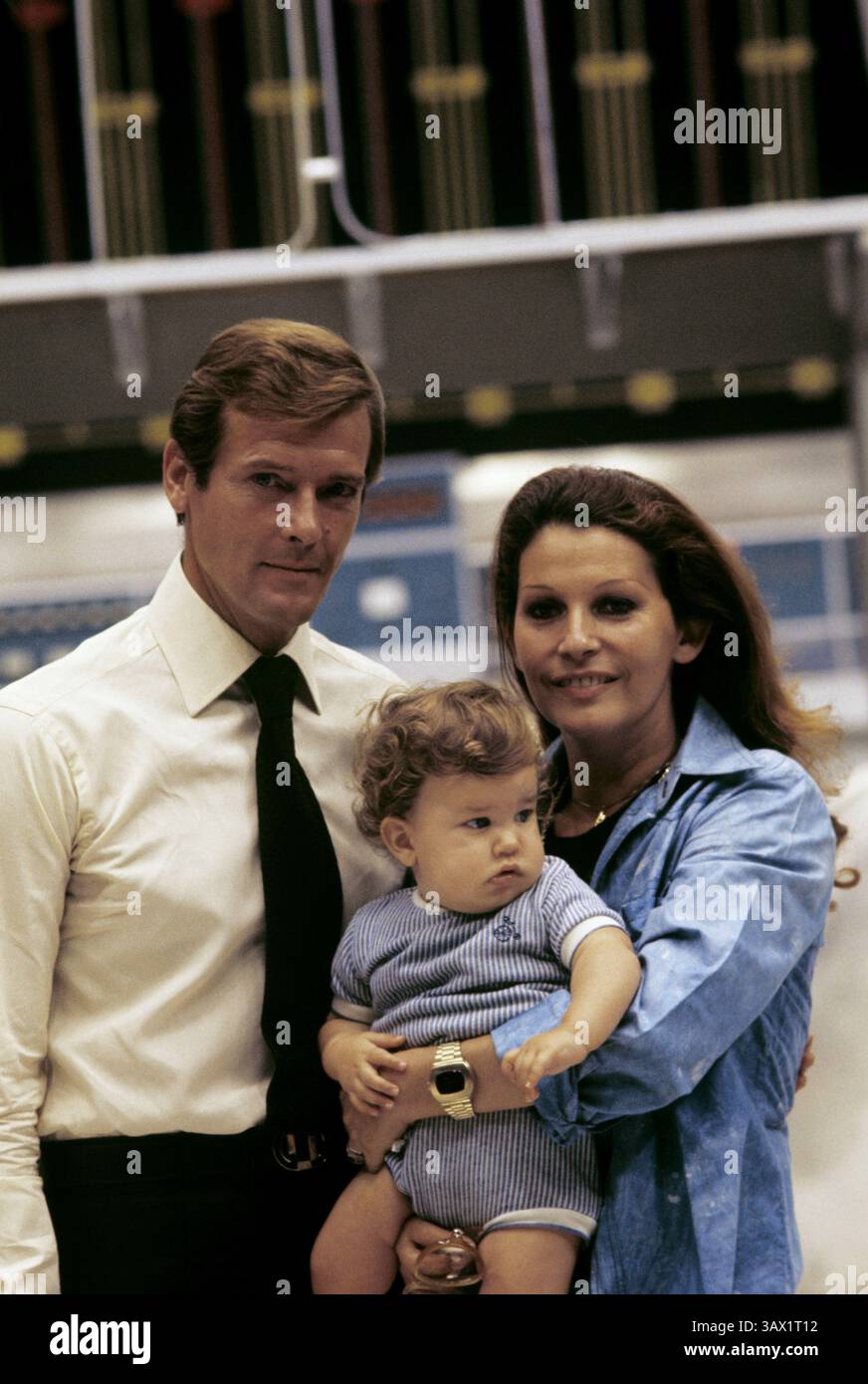 January 1, 1974 - Hollywood, California, U.S. - ROGER MOORE with wife ...
