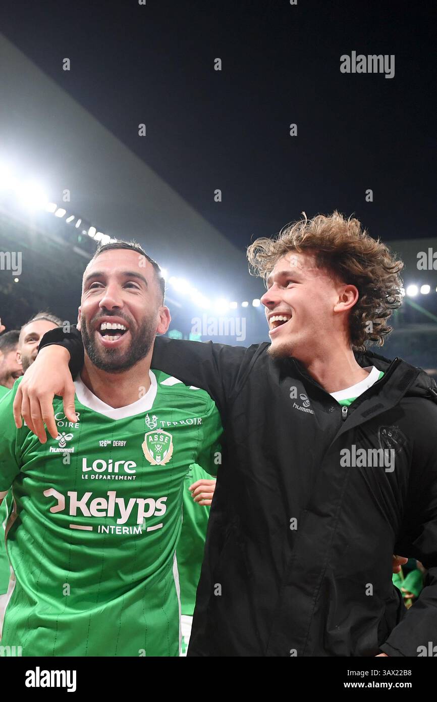 10 Florian TARDIEU (asse) - 32 Lucas STASSIN (asse) during the Ligue 1 ...