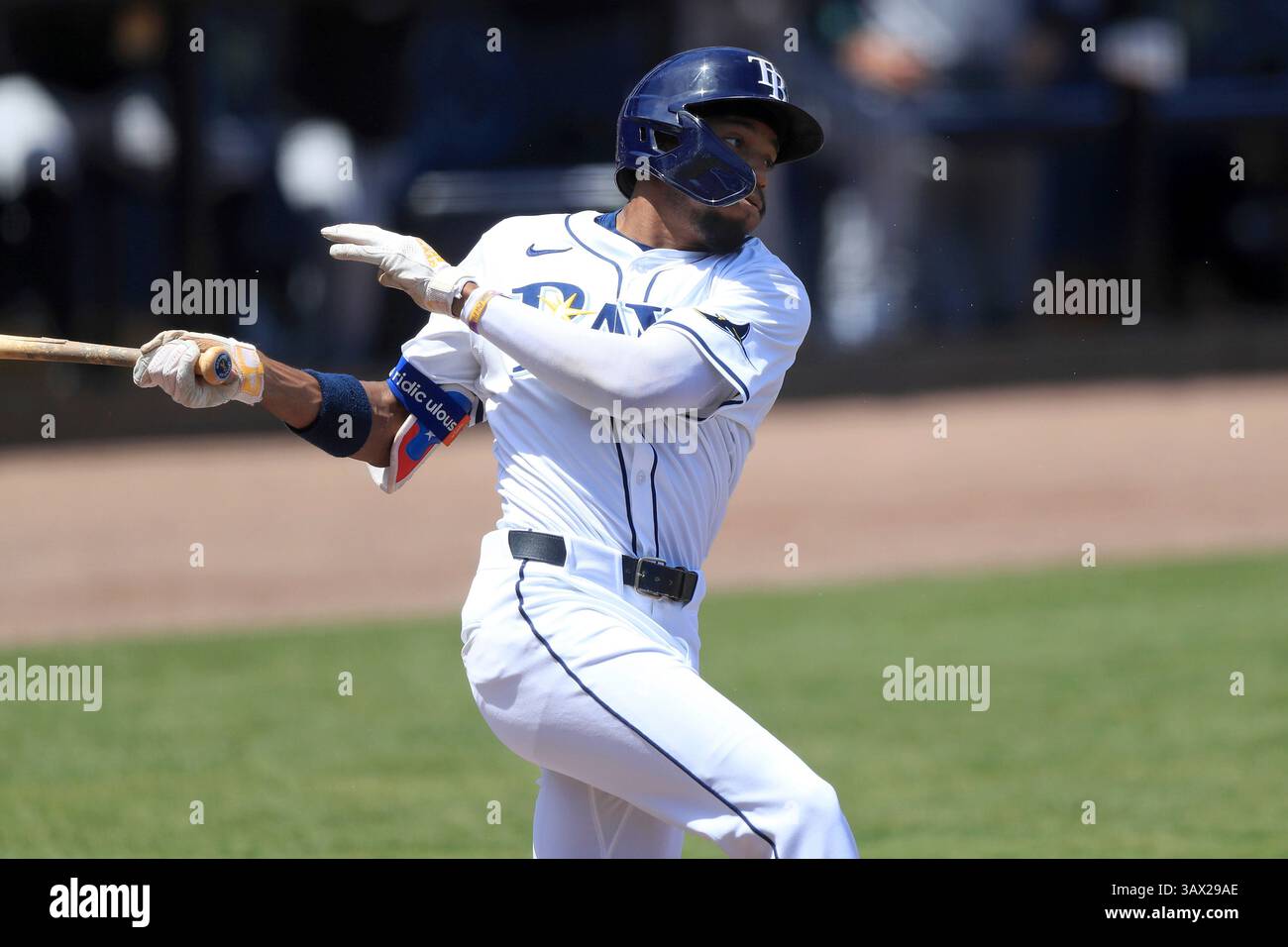 TAMPA, FL - APRIL 20: Tampa Bay Rays Outfielder Chandler Simpson (14 ...
