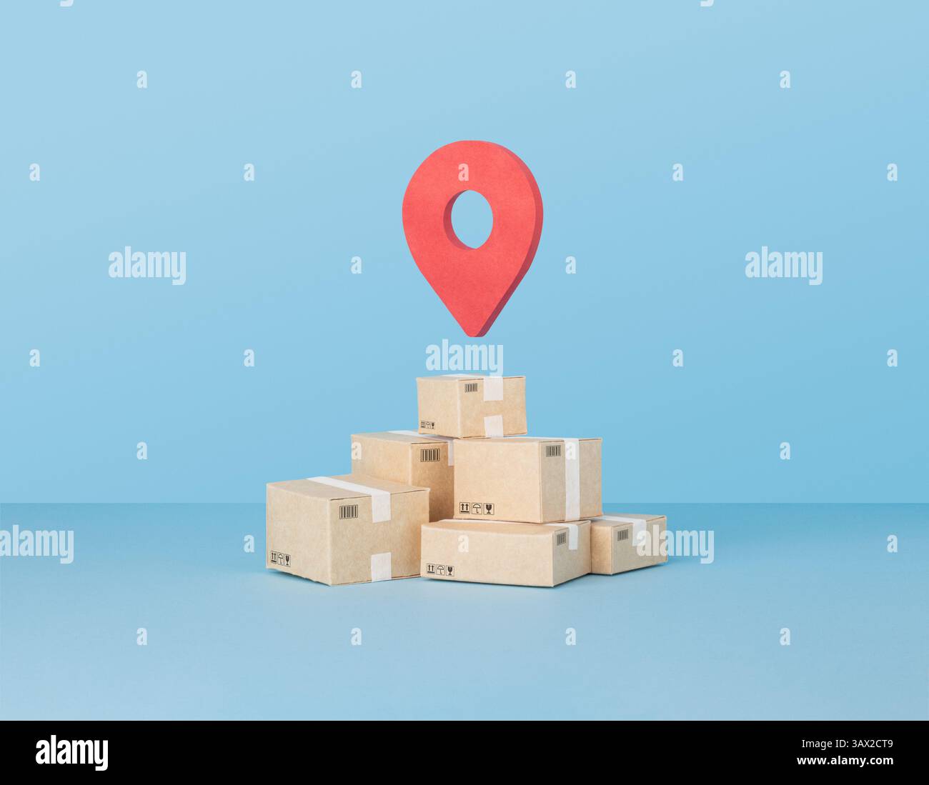 Global positioning icon red pin hi-res stock photography and images - Alamy