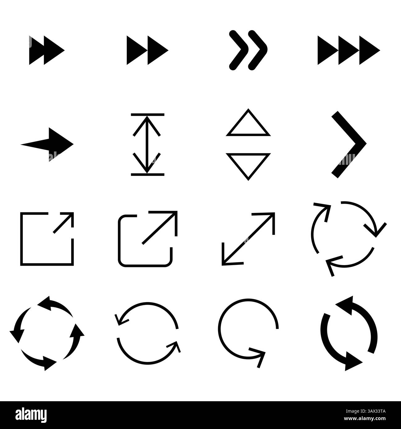 Black arrow icons for graphic designers. vector illustration Stock ...