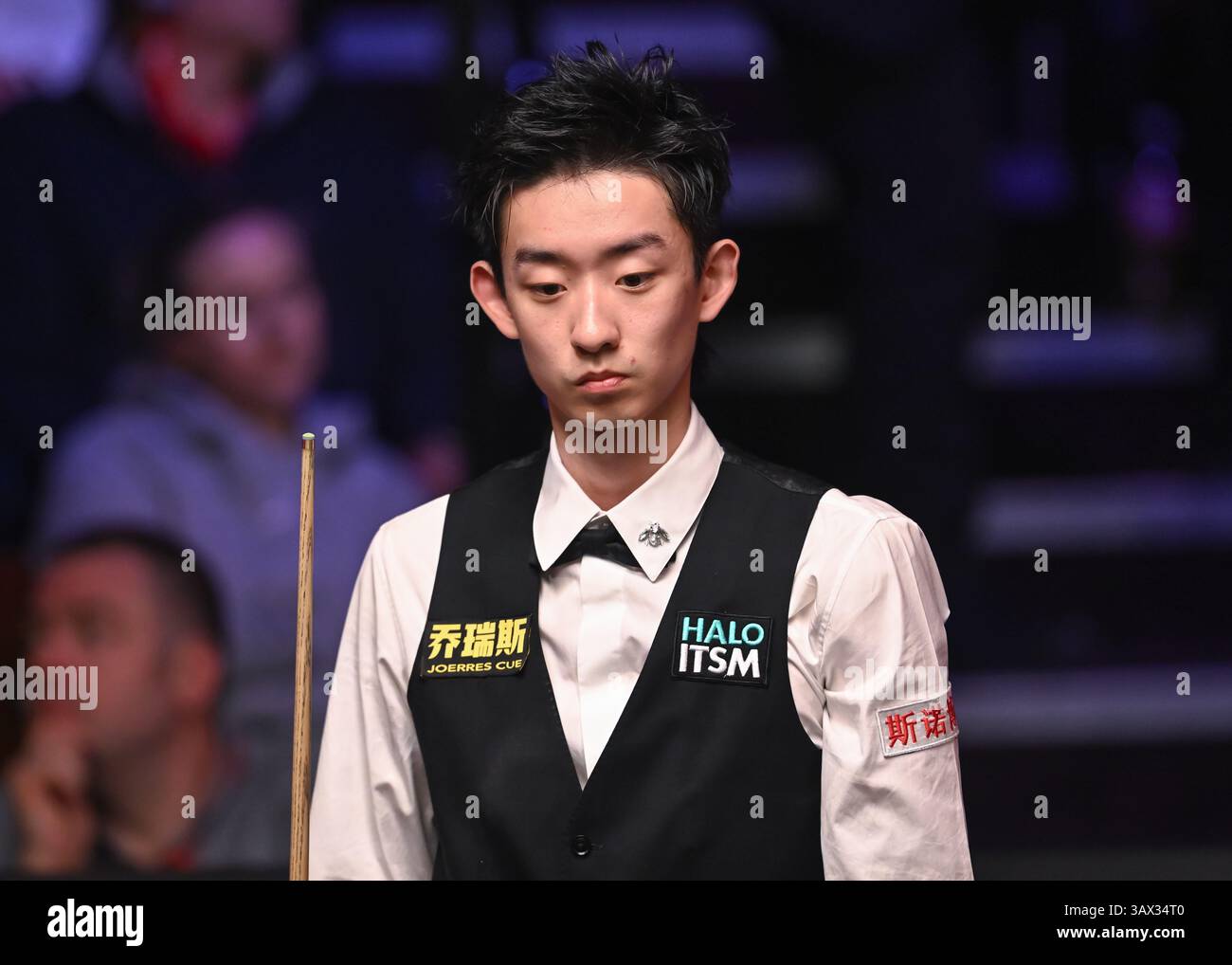 Sheffield, England, 20th April 2025. Wu Yize during his Round 1 Match ...