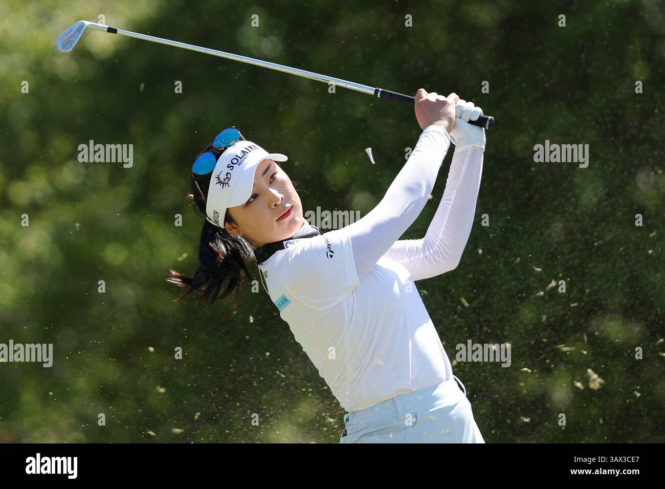 Ina Yoon hits from the sixth tee during the final round of the LPGA's ...