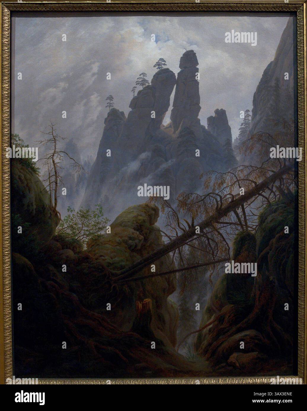Caspar David Friedrich, Rocky Landscape in the Elbsandsteingebirge ...