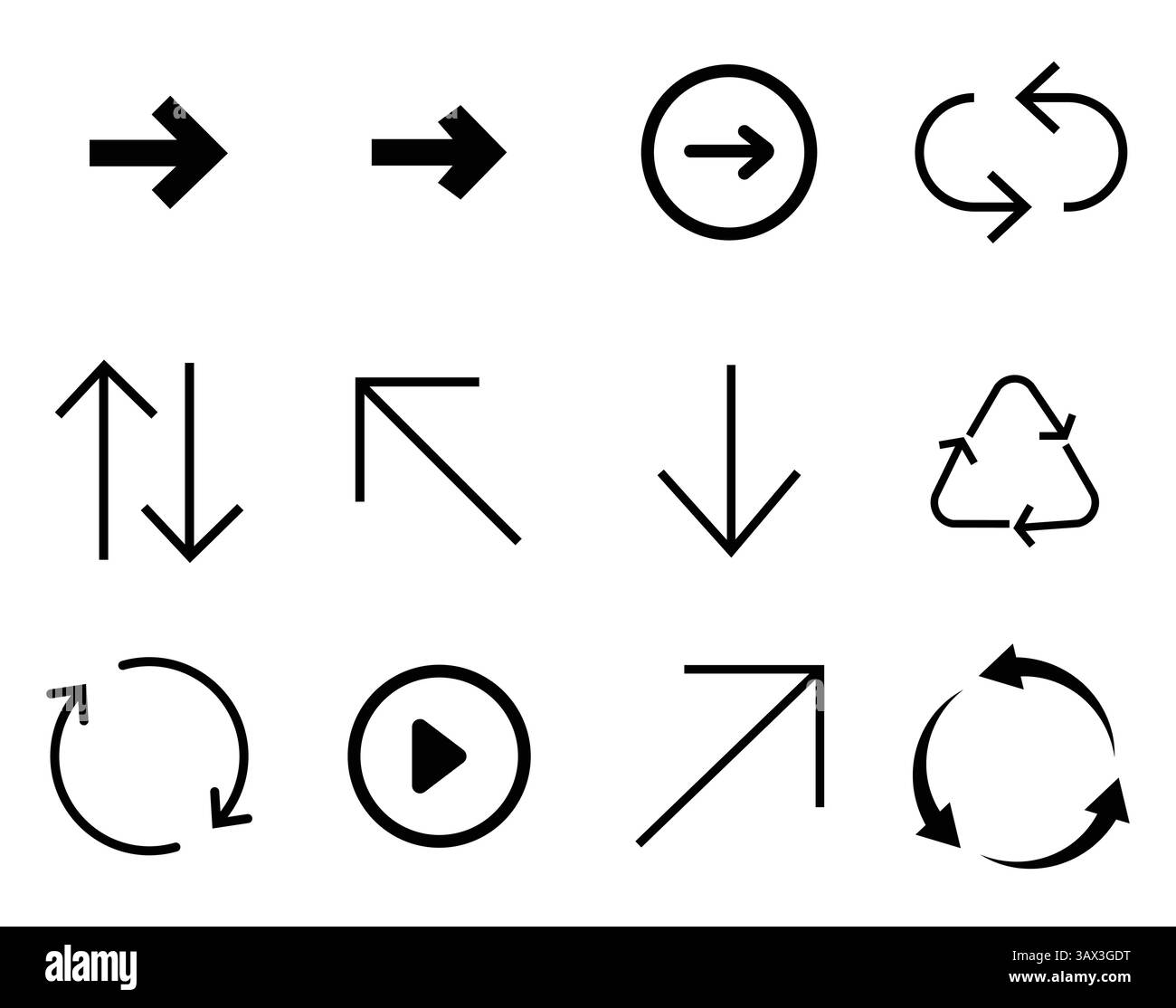 arrow icons for graphic designers. vector illustration Stock Vector ...
