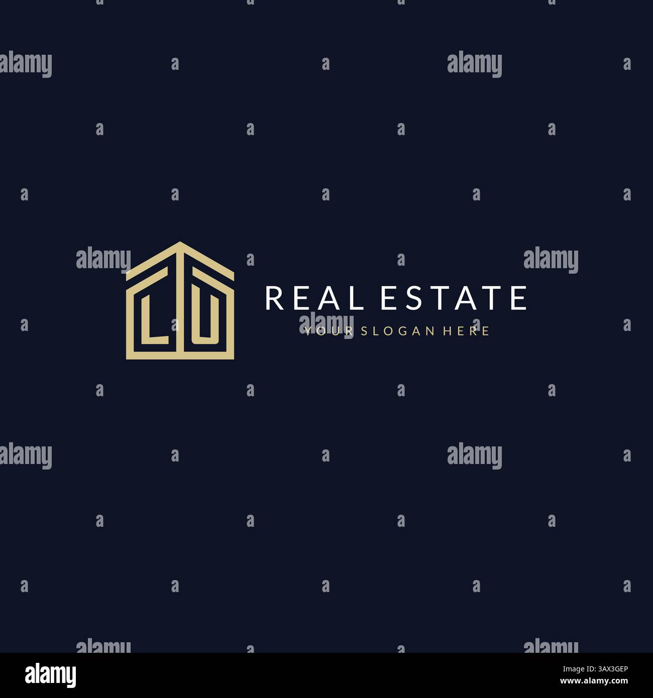 Letter LU with simple home icon logo design, creative logo design for ...