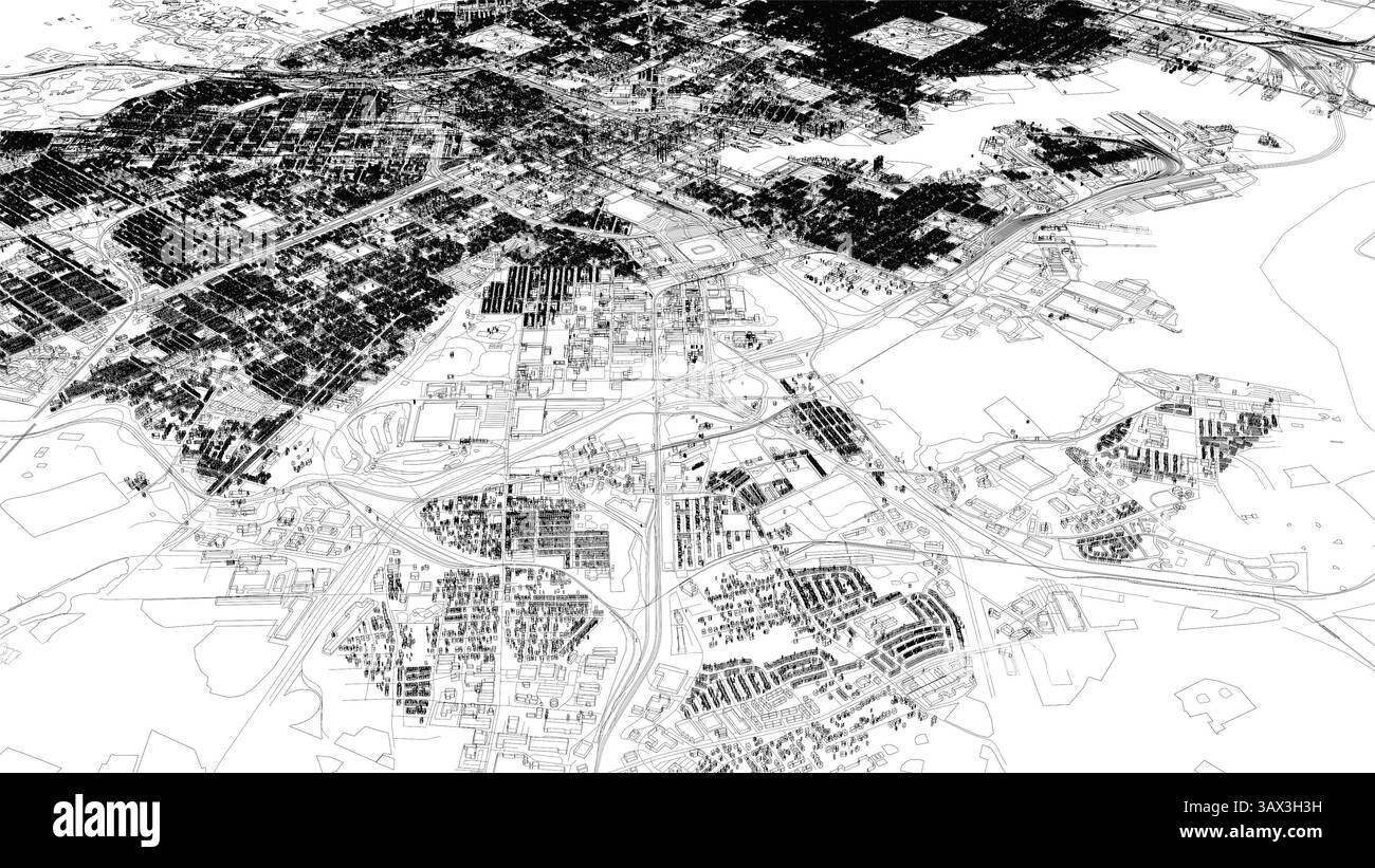 3D illustration of city and urban in Baltimore USA Stock Photo - Alamy