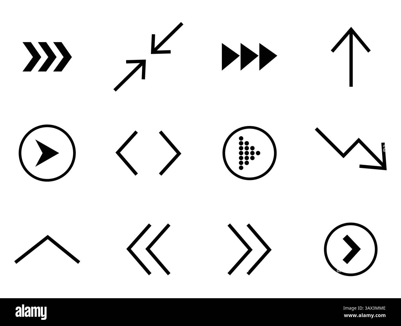 arrow icons for graphic designers. vector illustration Stock Vector ...