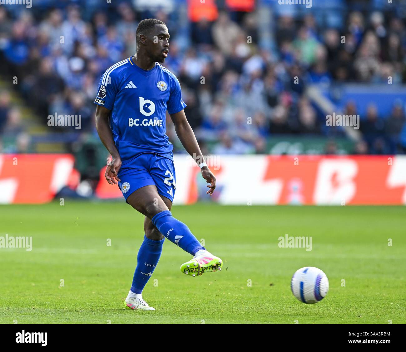 Leicester, England, 20th April 2025. Boubakary Soumaré of Leicester ...