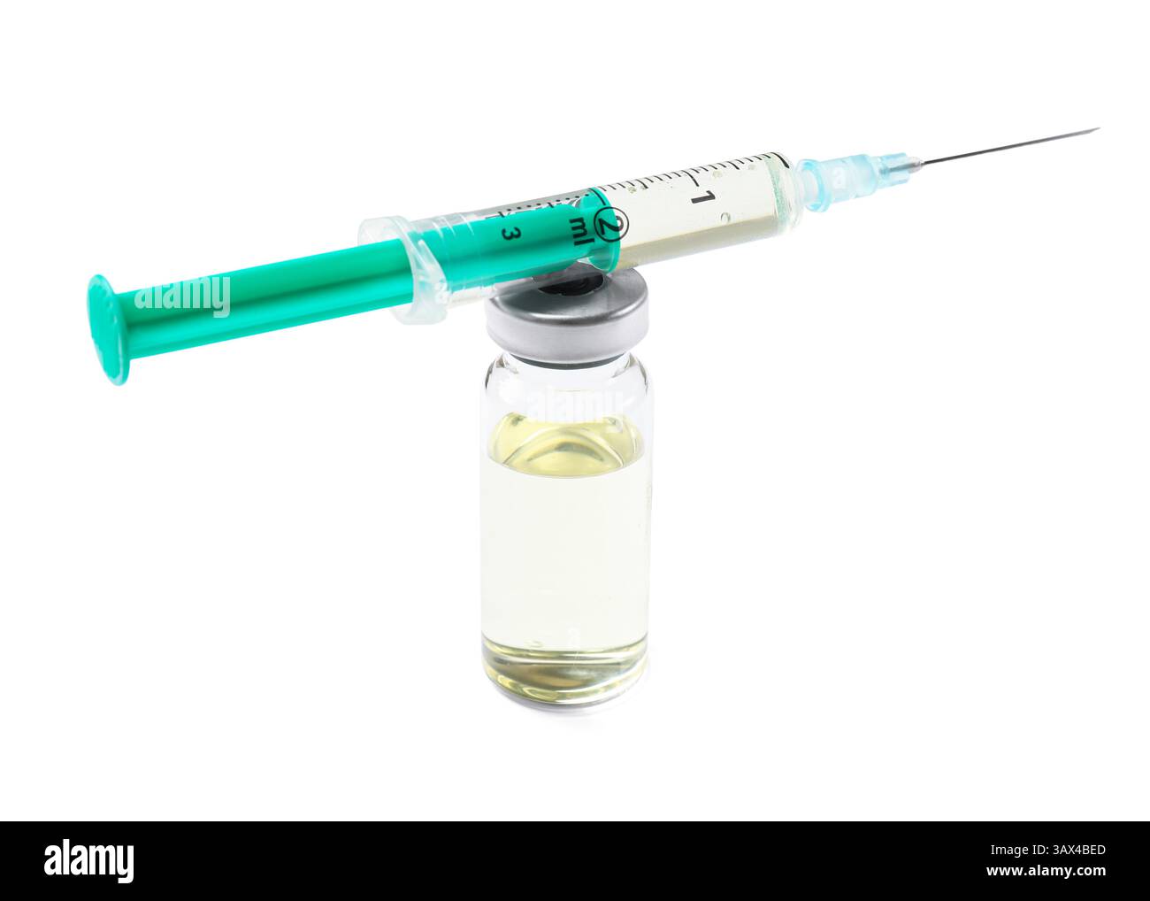 Hepatitis vaccine in glass vial and syringe isolated on white Stock Photo - Alamy