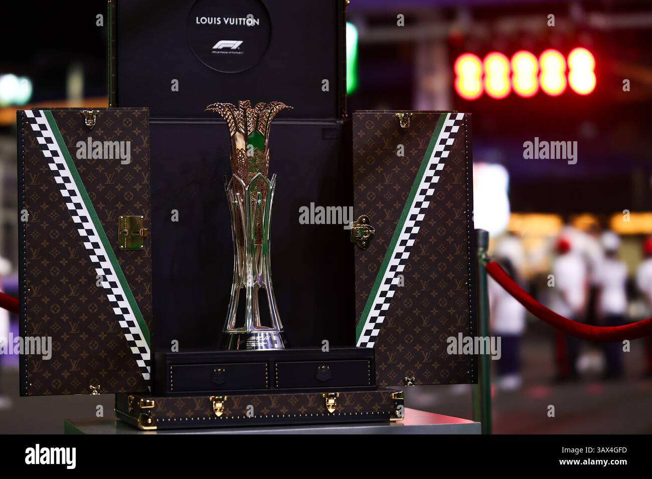 JEDDAH, SAUDI ARABIA - APRIL 20: Winner Trophy is displayed on the grid ...