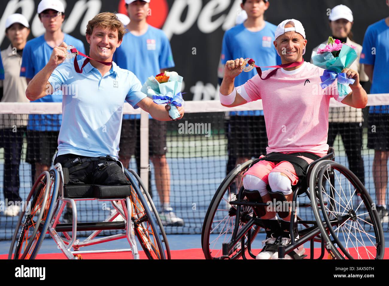 (L-R) Niels Vink (NED), Guy Sasson (ISR), April 19, 2025 - Wheelchair ...