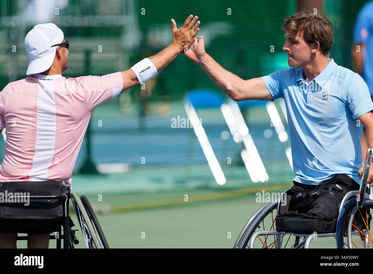 Iizuka, Japan. 19th Apr, 2025. (L-R) Guy Sasson (ISR), Niels Vink (NED ...