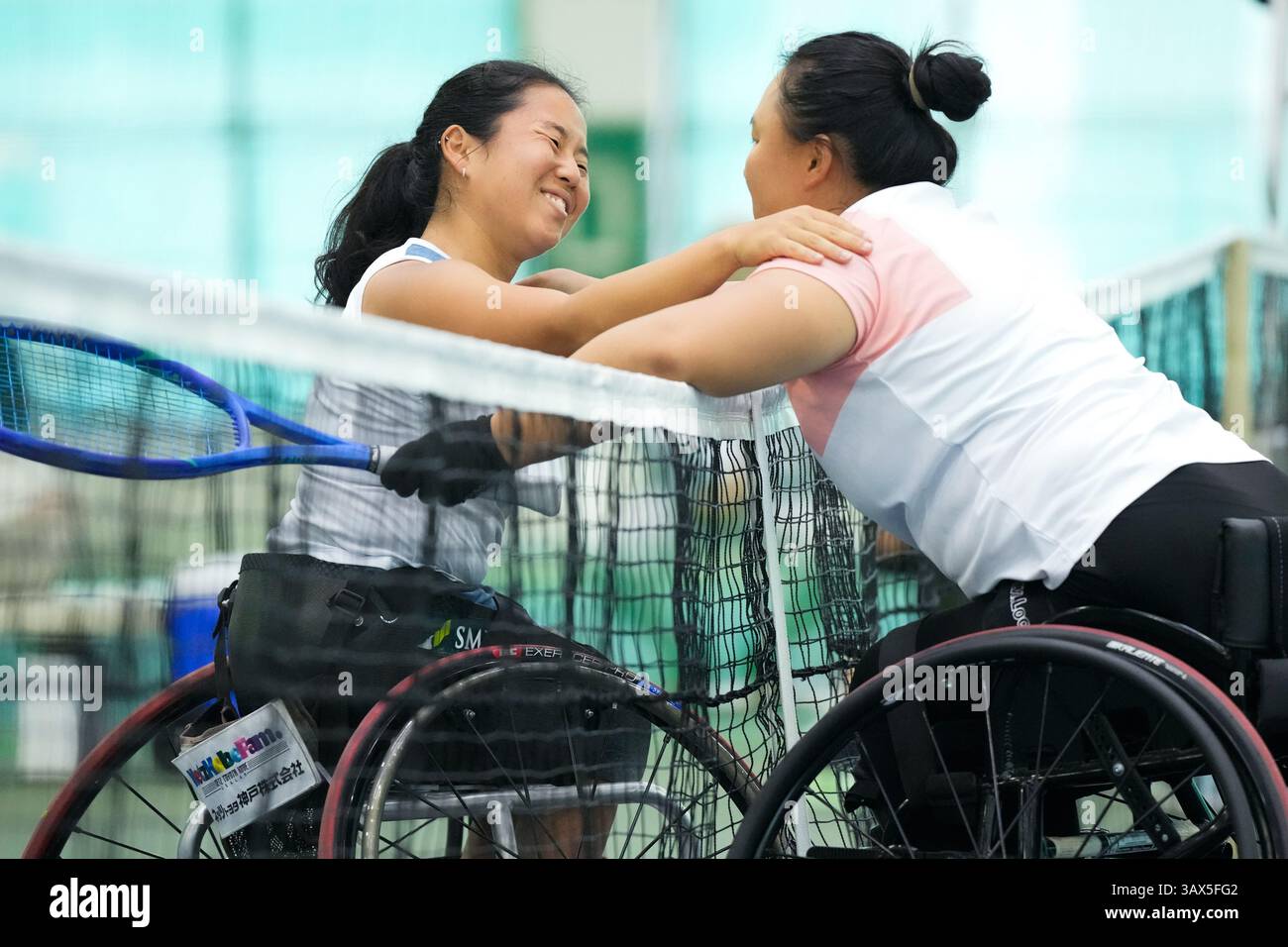 (L-R) Yui Kamiji (JPN), Xiaohui Li (CHN), April 20, 2025 - Wheelchair Tennis : Women's Singles ...