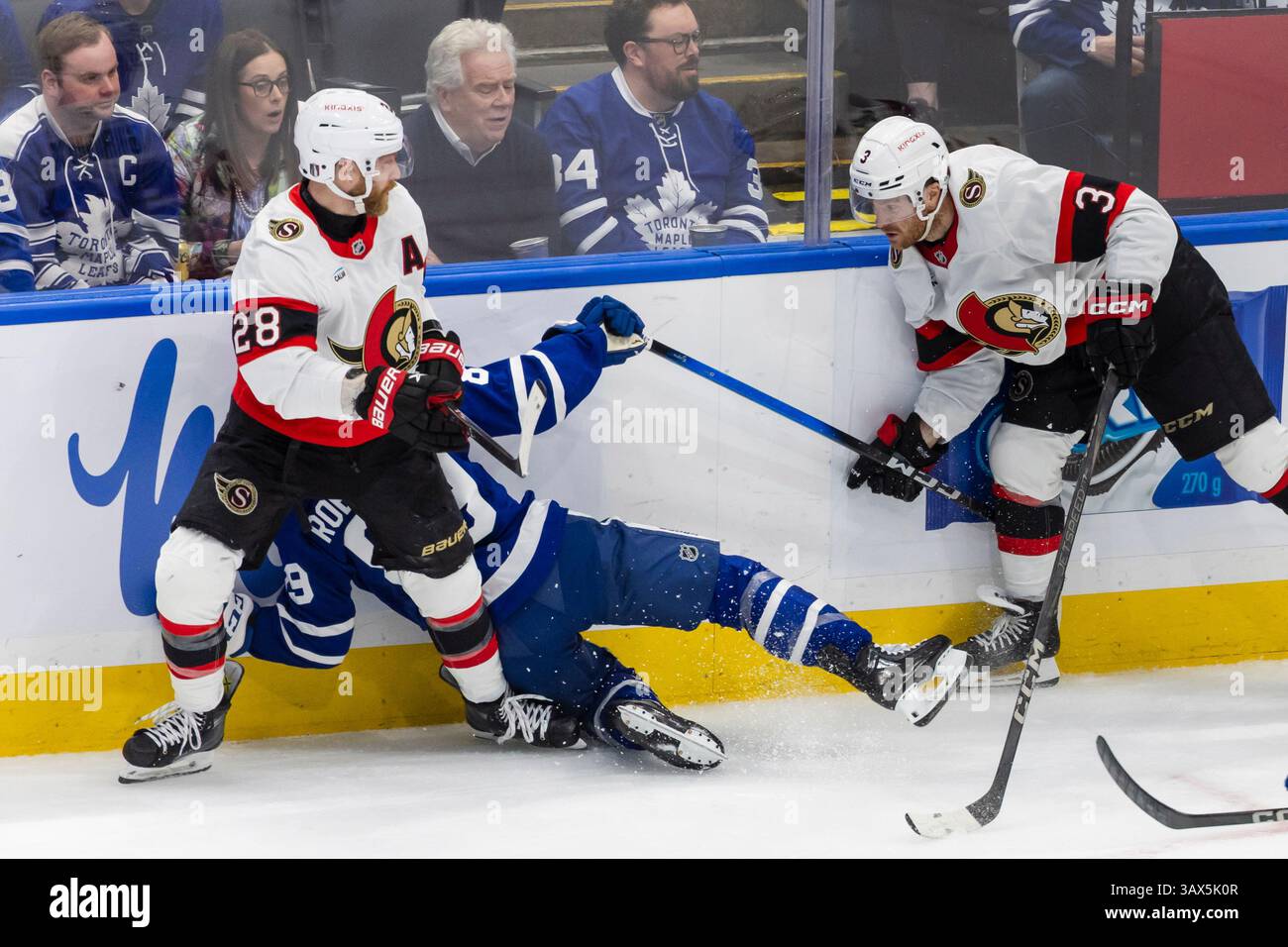 Toronto, Canada. 20th Apr, 2025. Ottawa Senators‚Äô Claude Giroux (28 ...