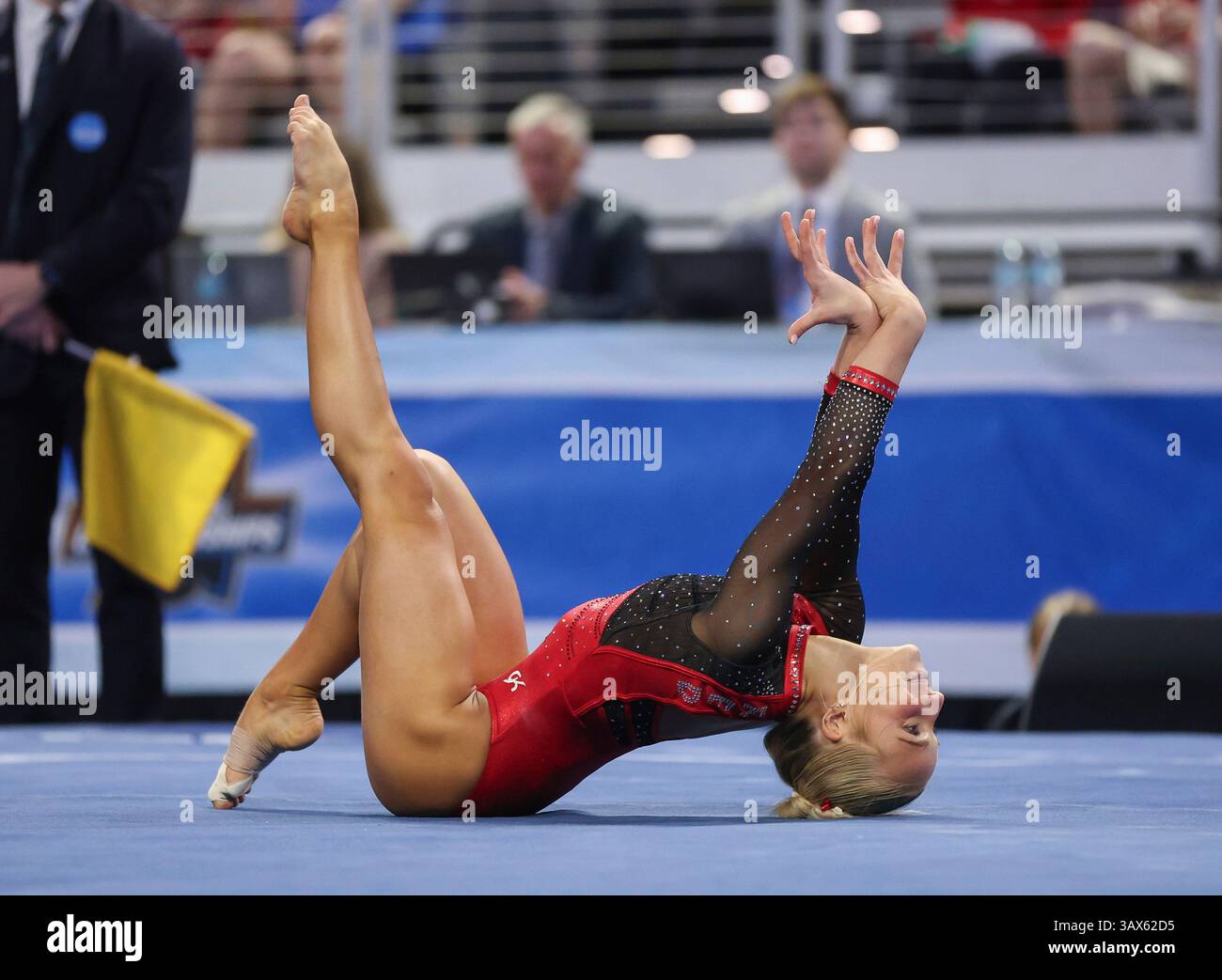 April 19, 2025: Utah's Ashley Glynn finishes her floor routine during ...