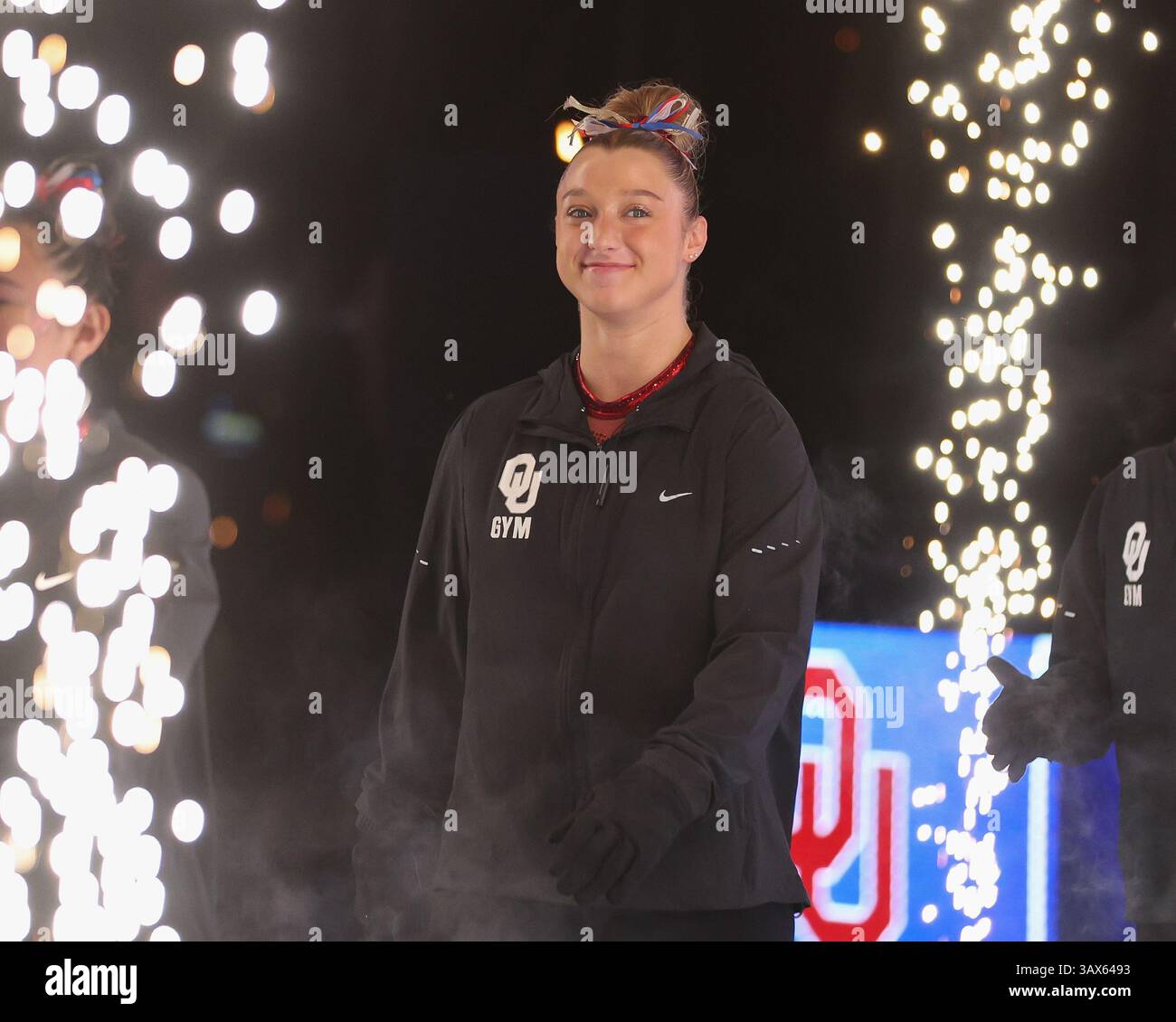 April 19, 2025: Oklahoma's Ava Siegfeldt marches onto the floor prior ...