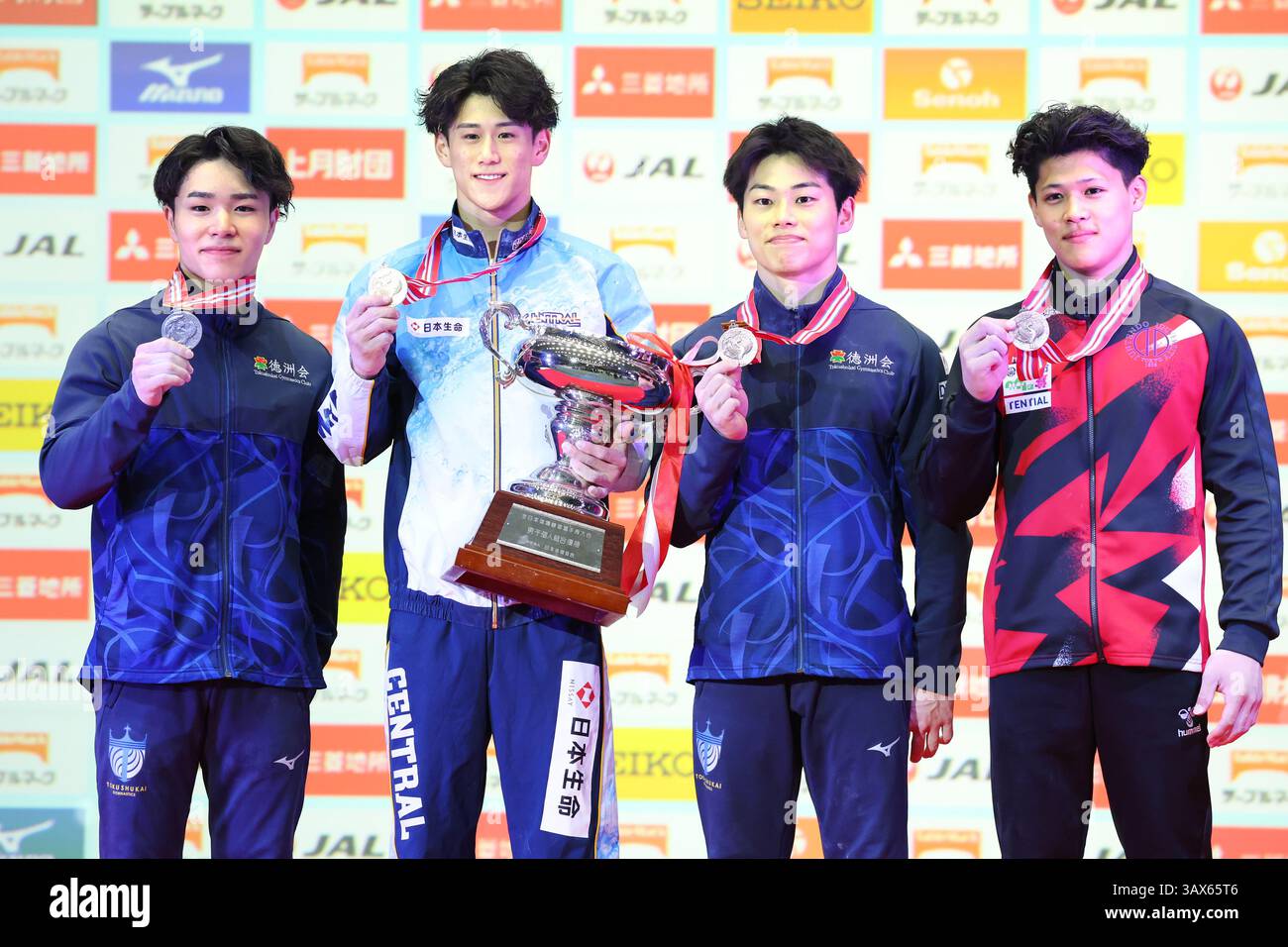 (L to R) Shinnosuke Oka, Daiki Hashimoto, Tsuyoshi Hasegawa, Tomoharu ...