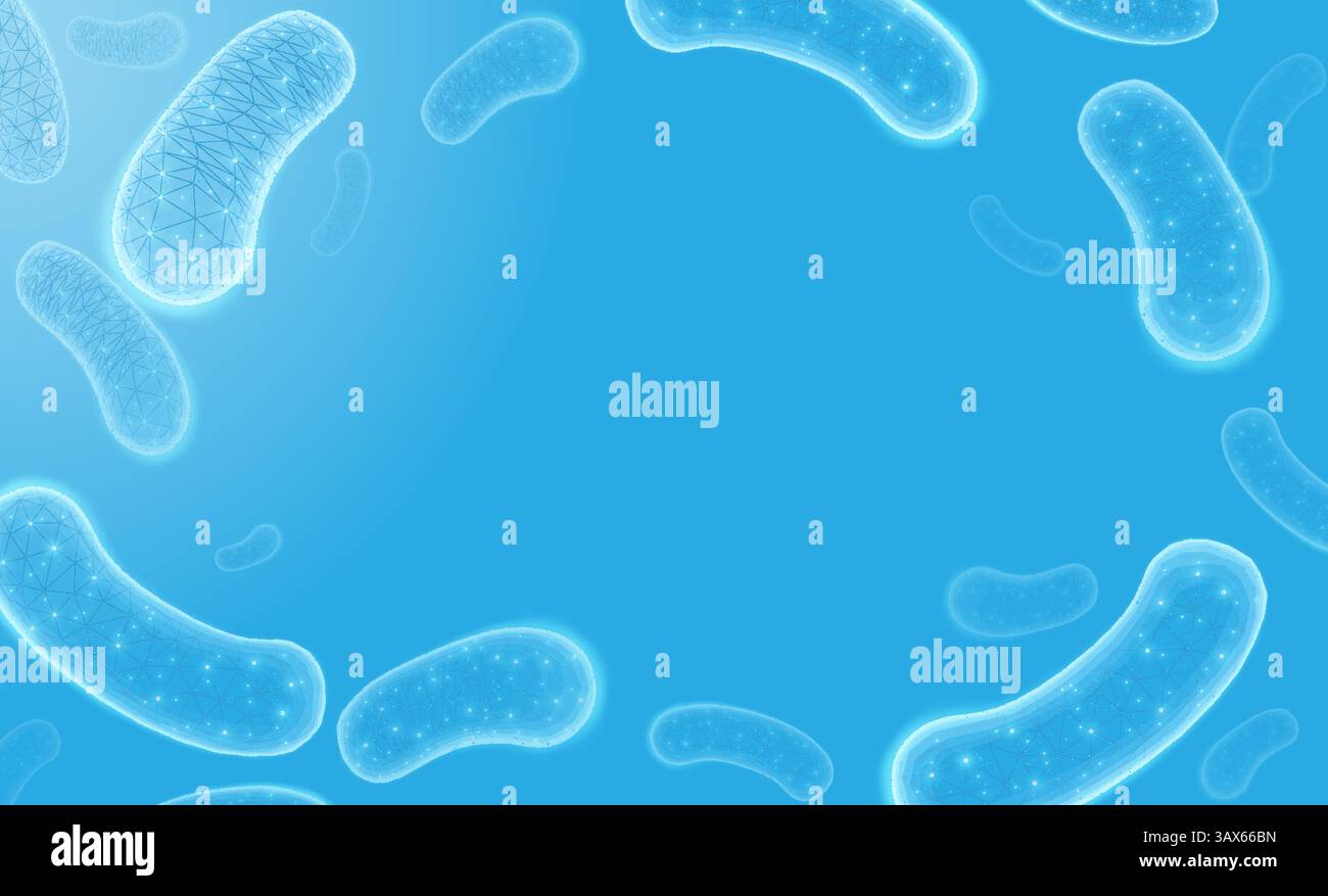 3d probiotic bacteria. Microbiome flora, lactobacillus acidophilus ...