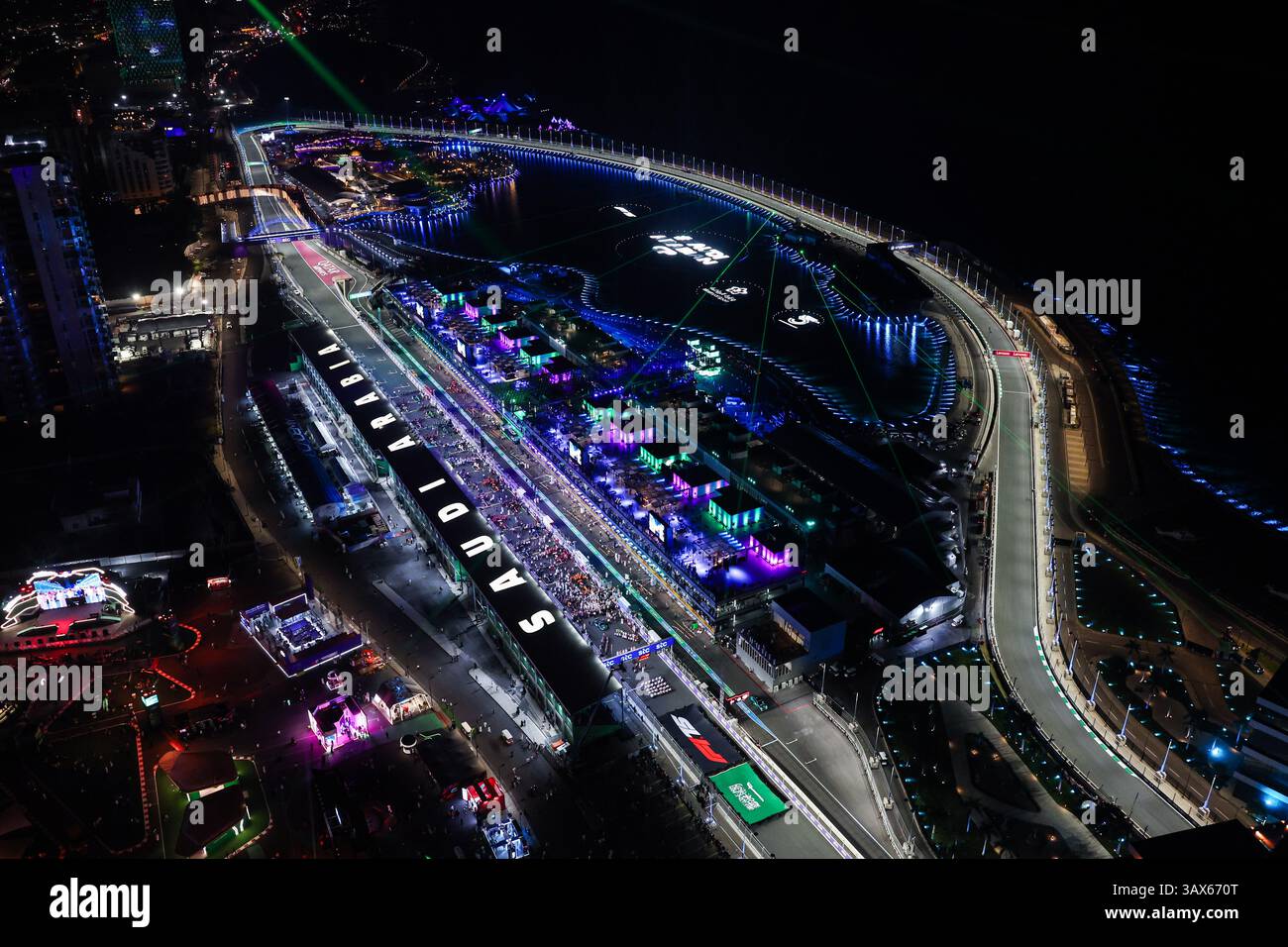 starting grid illustration, night during the Formula 1 STC Saudi ...