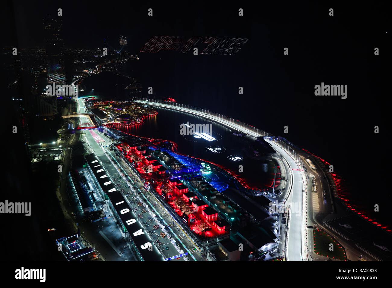 starting grid illustration, night during the Formula 1 STC Saudi ...
