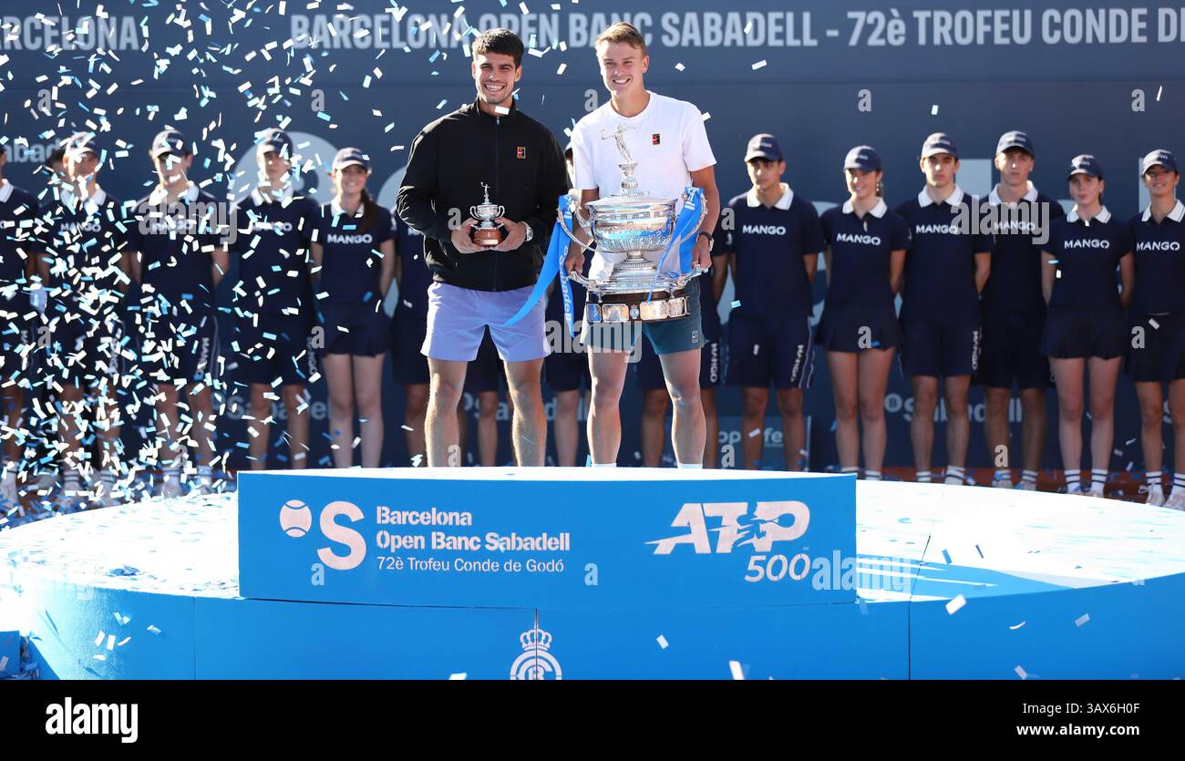 Sabadell, Barcelona, Spain. 20th Apr, 2025. Barcelona Spain 20.04.2025 Carlos Alcaraz (Spain ...