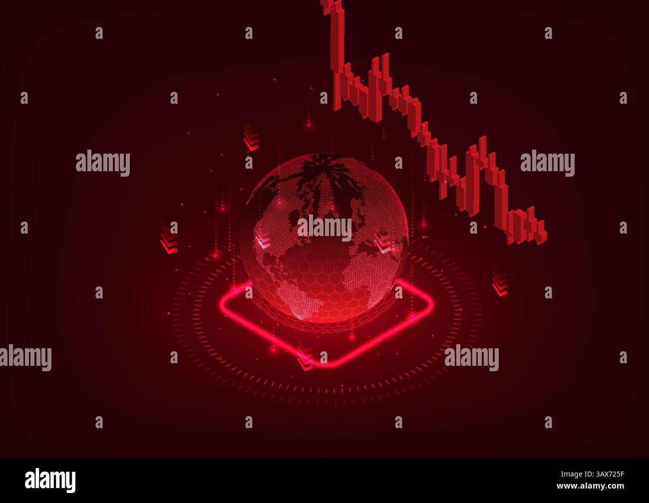 Drop in stock market Stock Vector Images - Alamy