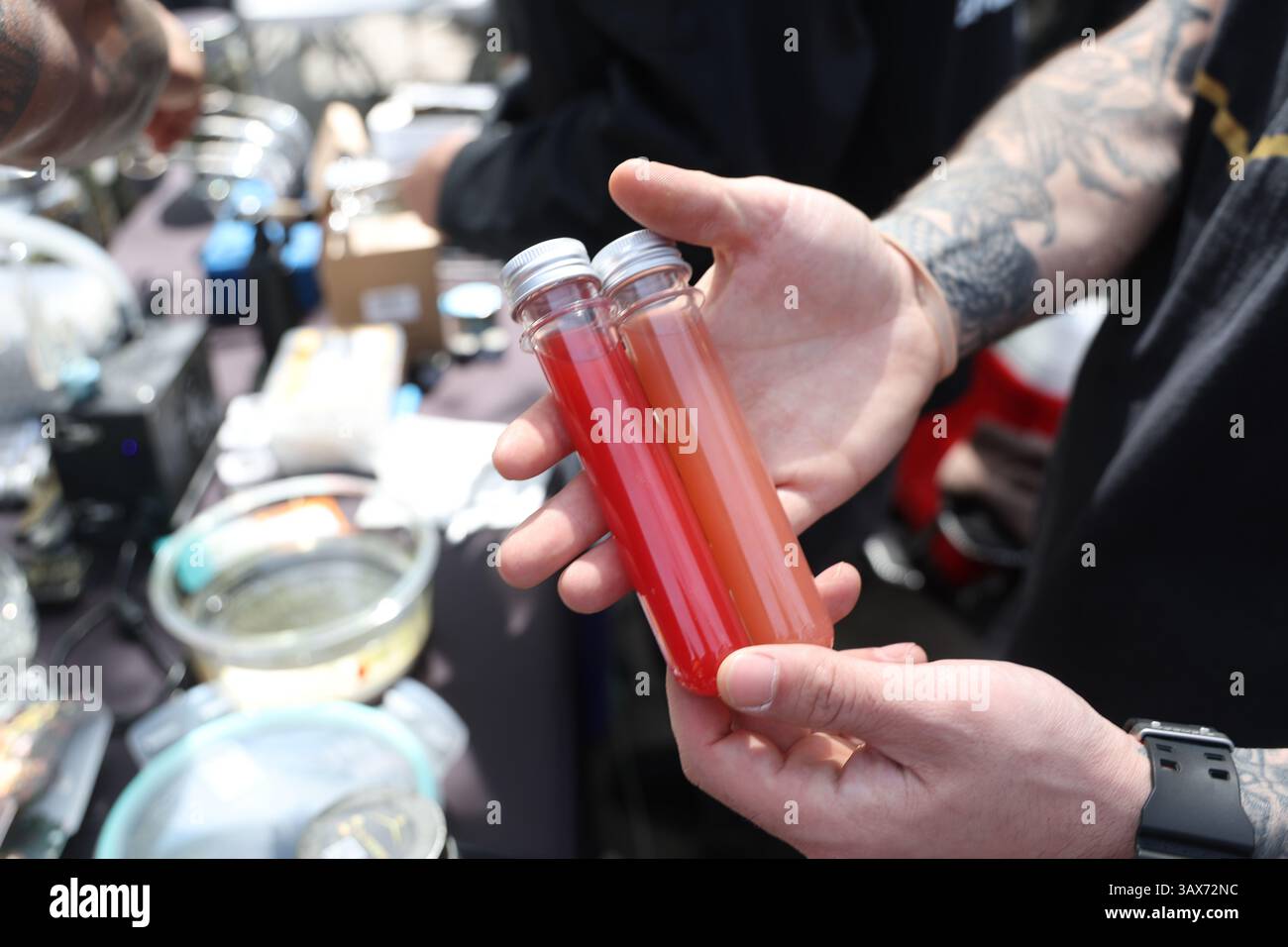 Products on display from Marijuana Mechancis for sale at the 420 ...