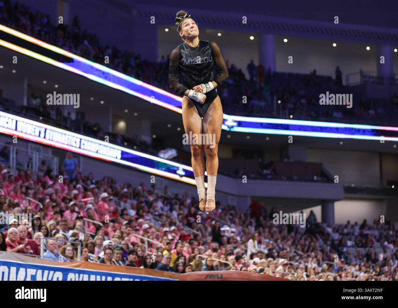 April 19, 2025: Missouri's Elise Tisler performs her vault during the ...