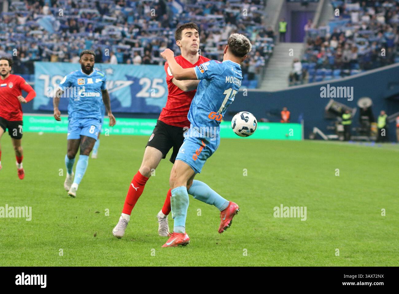 Saint Petersburg, Russia. 20th Apr, 2025. Andrey Mostovoy (17) of Zenit ...
