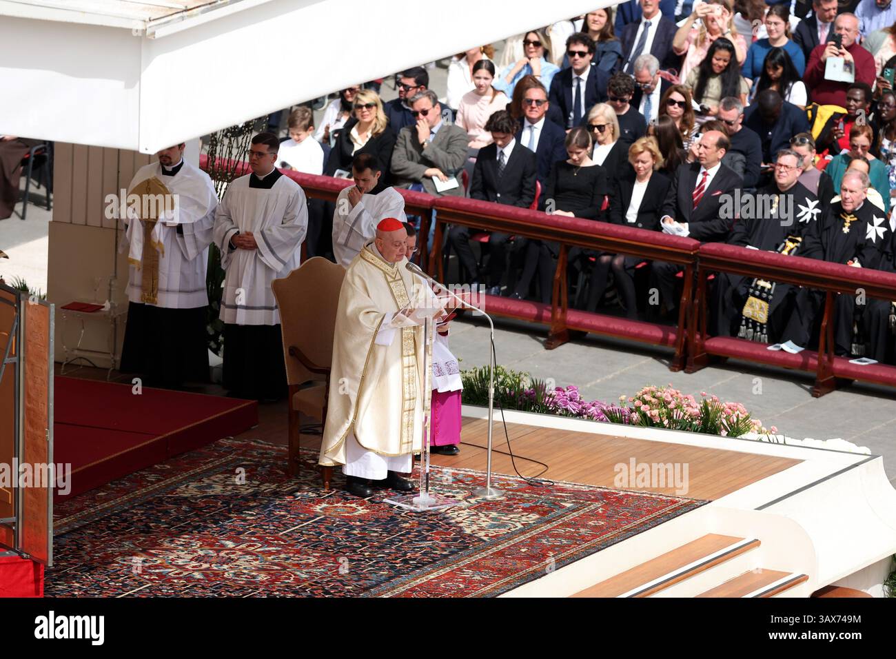 Rome, Italy. 20th Apr, 2025. Cardinal Angelo Comastri, Vicar General ...