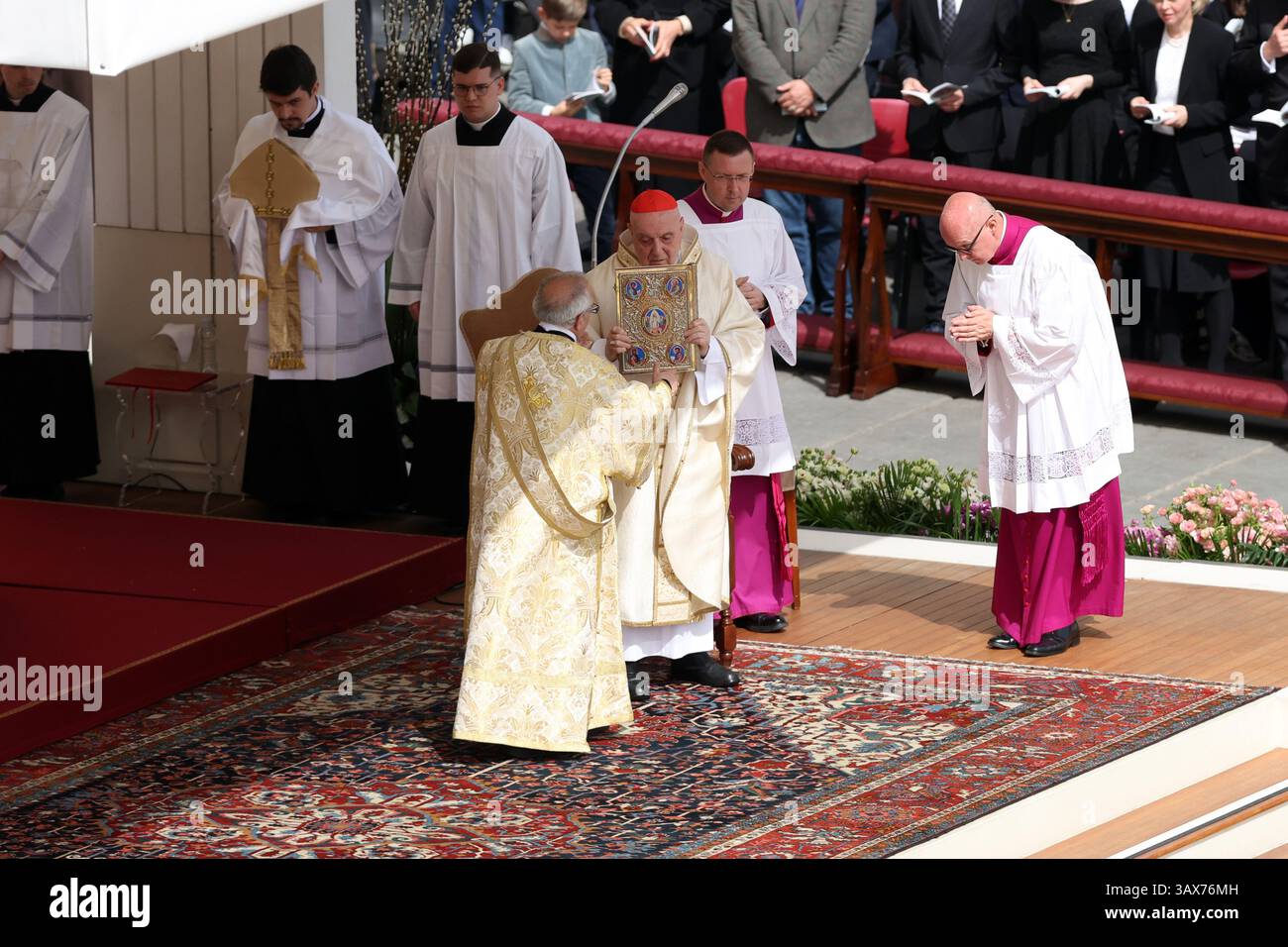 Rome, Italy. 20th Apr, 2025. Cardinal Angelo Comastri, Vicar General ...