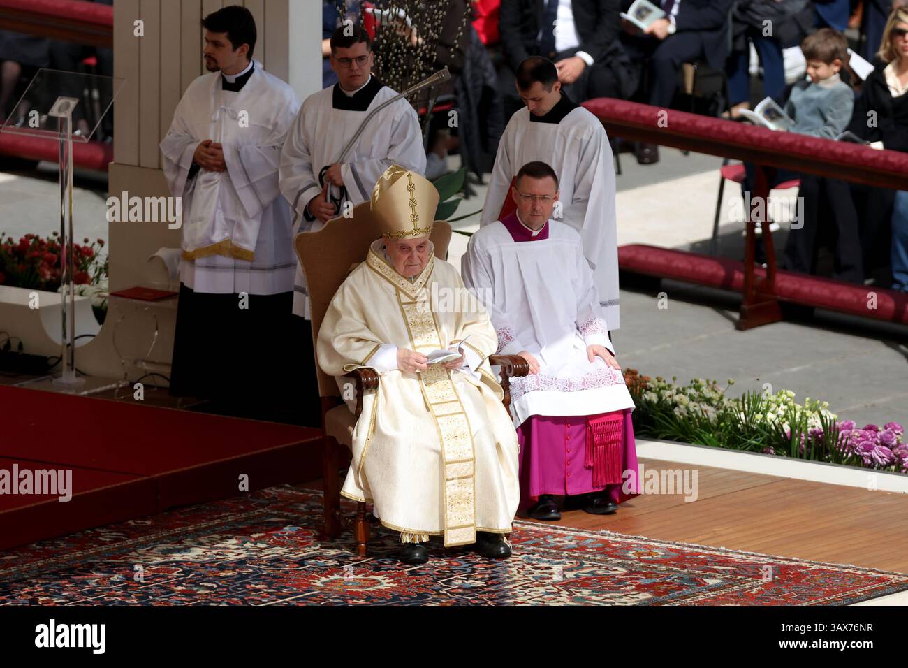 Rome, Italy. 20th Apr, 2025. Cardinal Angelo Comastri, Vicar General ...