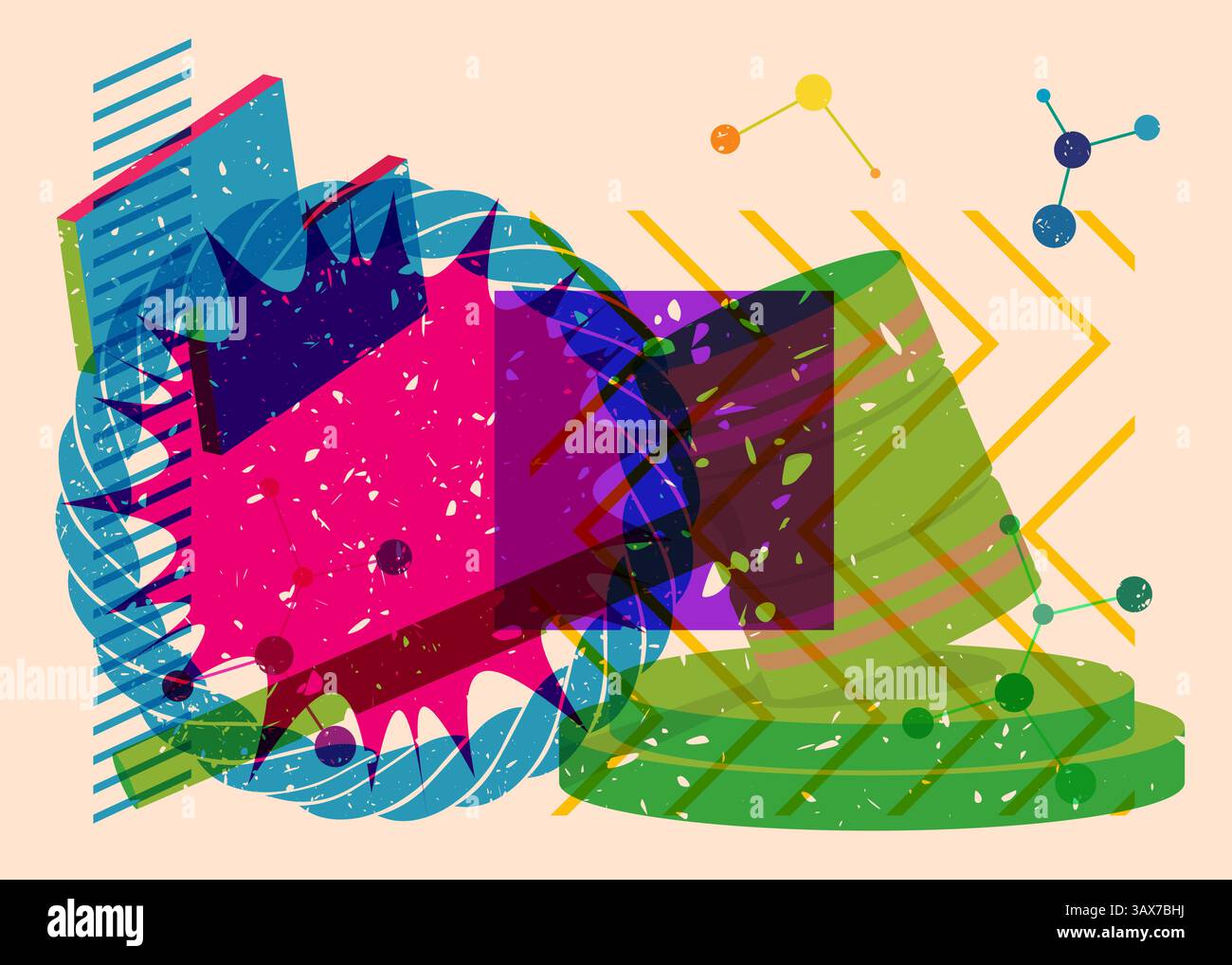 Risograph gavel geometric shapes hi-res stock photography and images ...