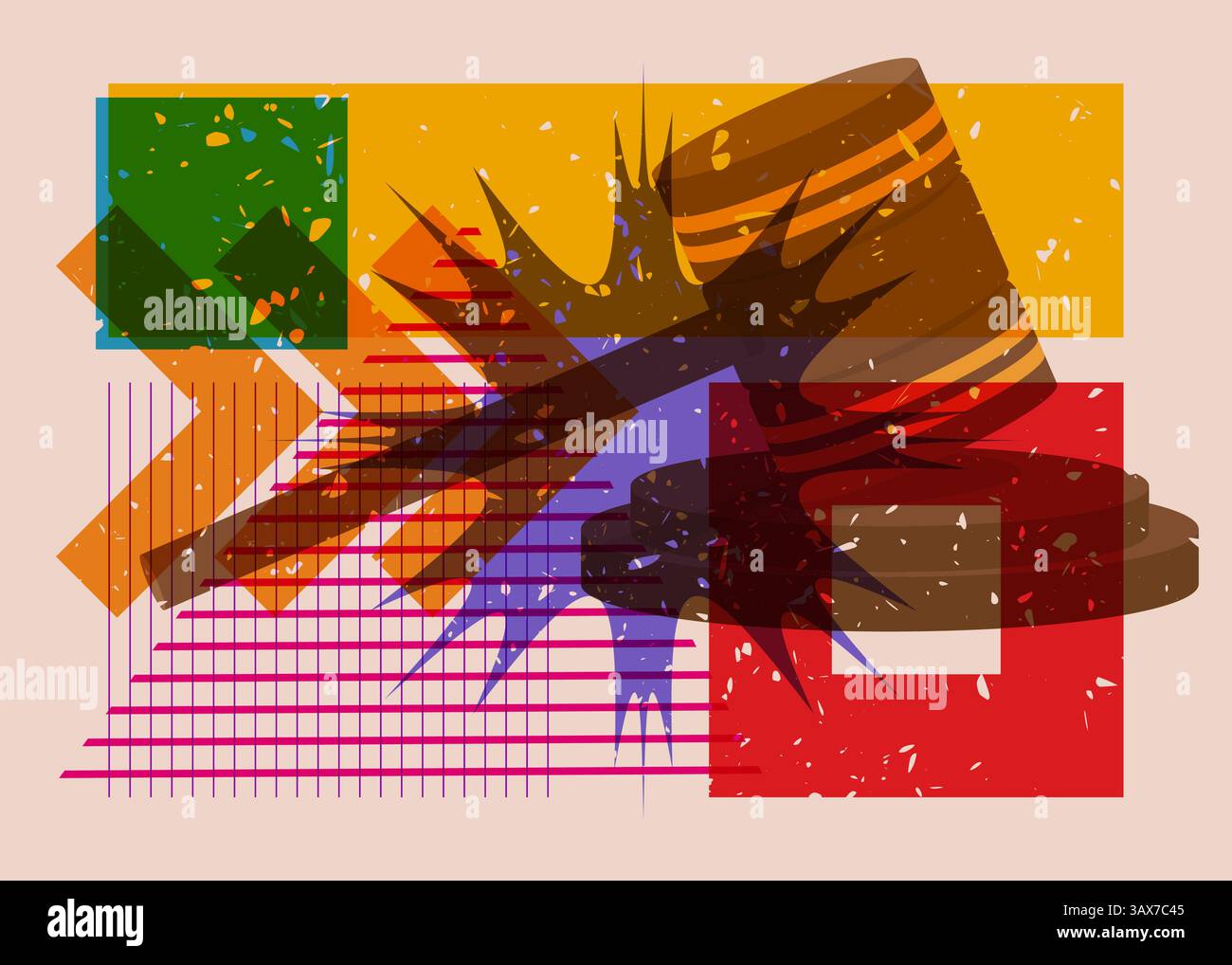 Risograph gavel geometric shapes hi-res stock photography and images ...