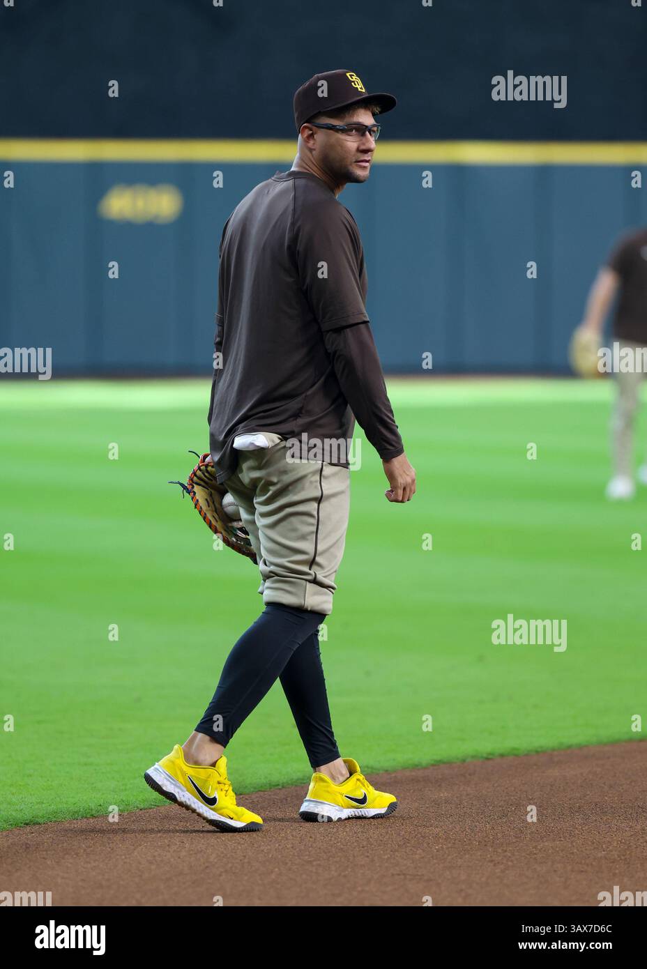 HOUSTON, TX - APRIL 20: San Diego Padres first baseman Yuli Gurriel (10 ...