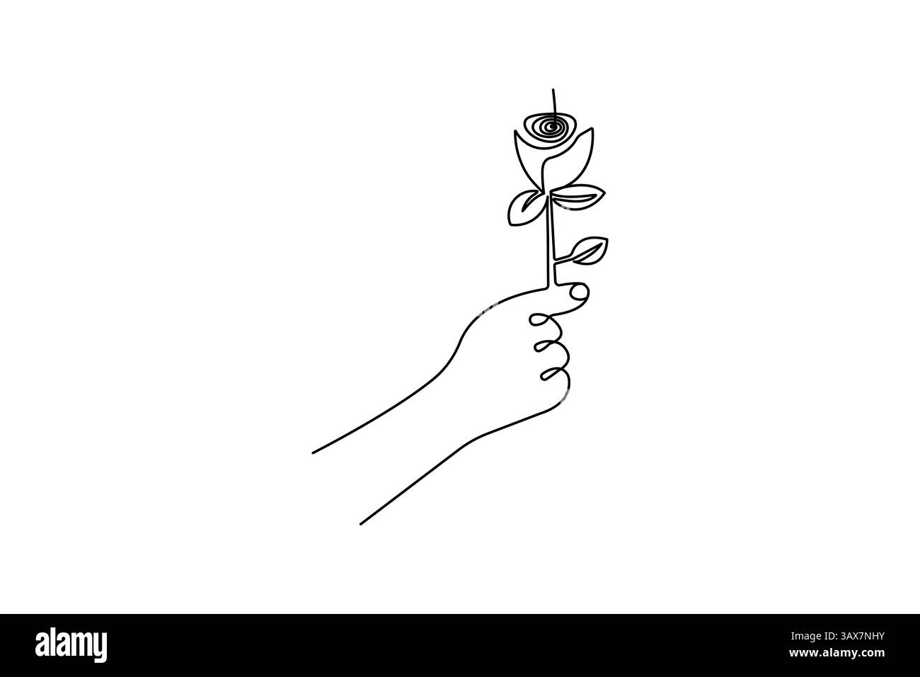 Minimalist rose flower continuous one line art vector illustration Stock Vector Image & Art - Alamy