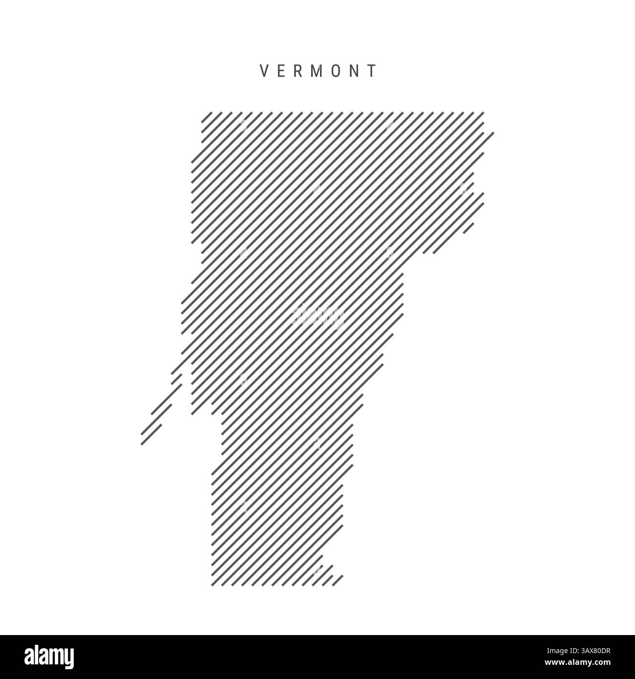 Vermont map from pattern of black slanted parallel lines. US state map ...