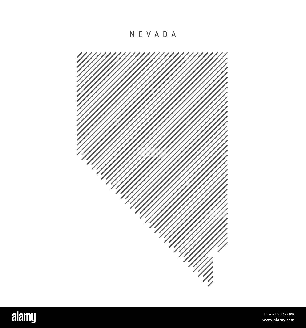 Nevada map from pattern of black slanted parallel lines. US state map ...