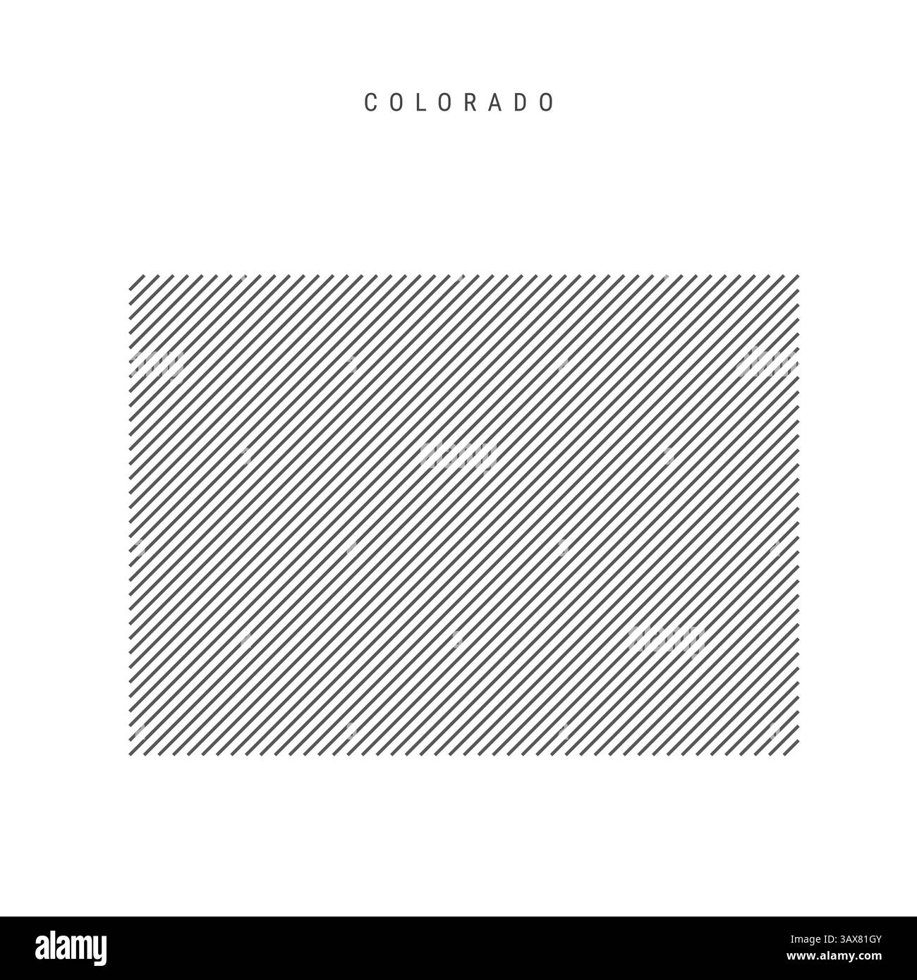 Colorado map from pattern of black slanted parallel lines. US state map ...