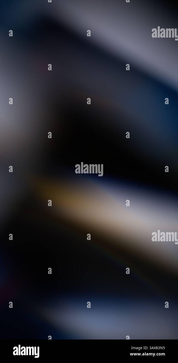 Light leak. Blur reflection. Defocused blue yellow color lens flare ...