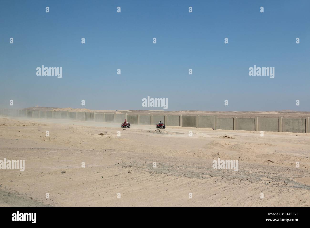 Quad bike adventure through the desert in Hurghada, Egypt Stock Photo ...