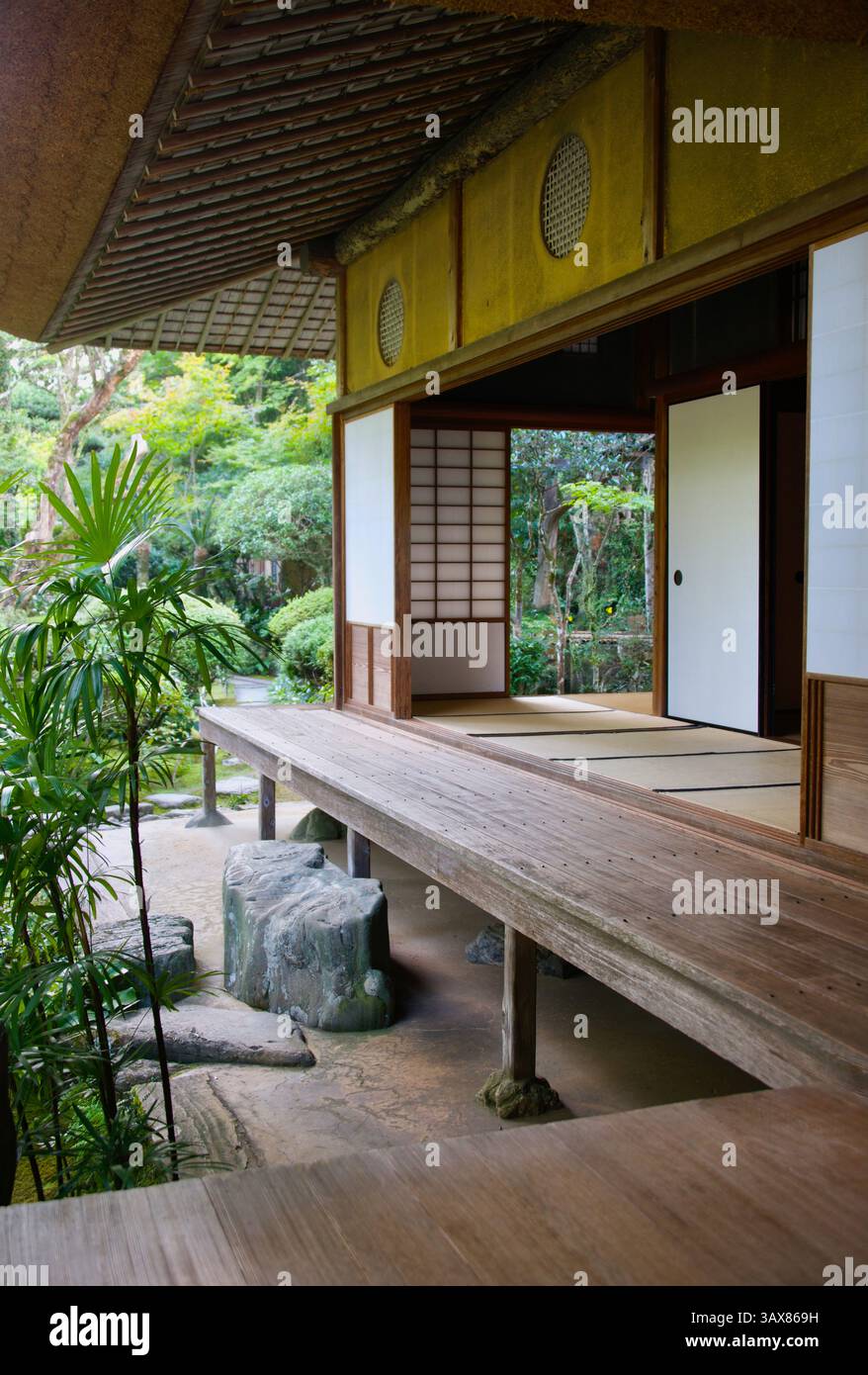 Photo shows the Garyu Sanso villa in Ozu City, Ehime Prefecture, Japan ...