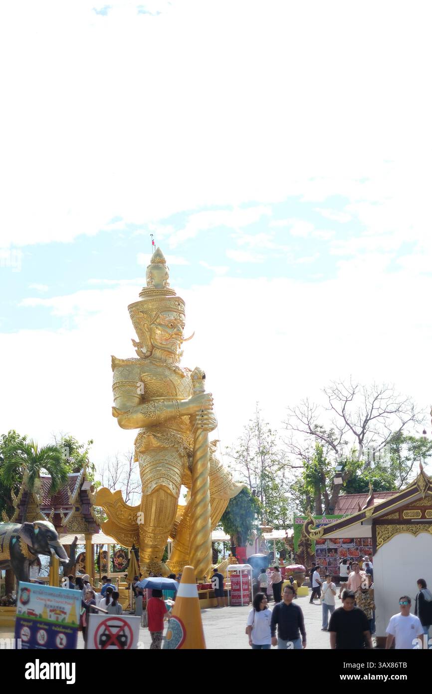 Wat Phrathat Doi Kham Stock Photo - Alamy