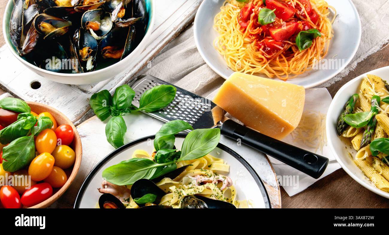 Traditional italian food. Mediterranean traditional cuisine. Healthy ...
