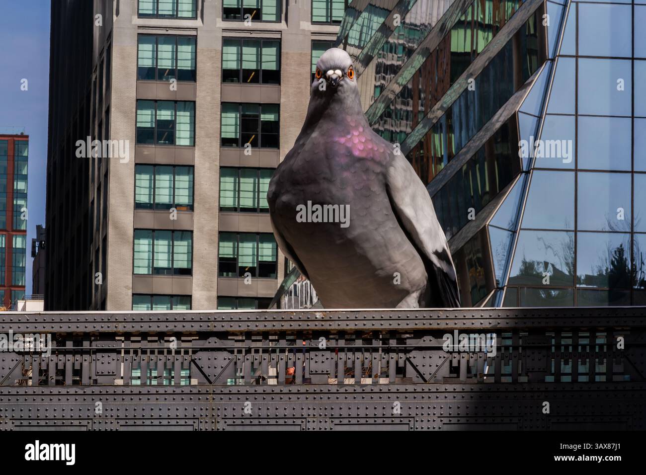 'Dinosaur' sculpture by Iván Argote on display at the Spur in NYC's High Line, Spring 2025 Stock ...