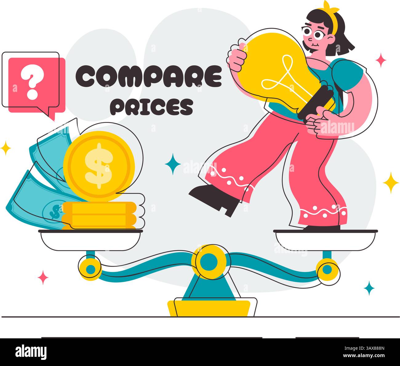 Illustration of Comparing Prices and Inflation in the Economy ...