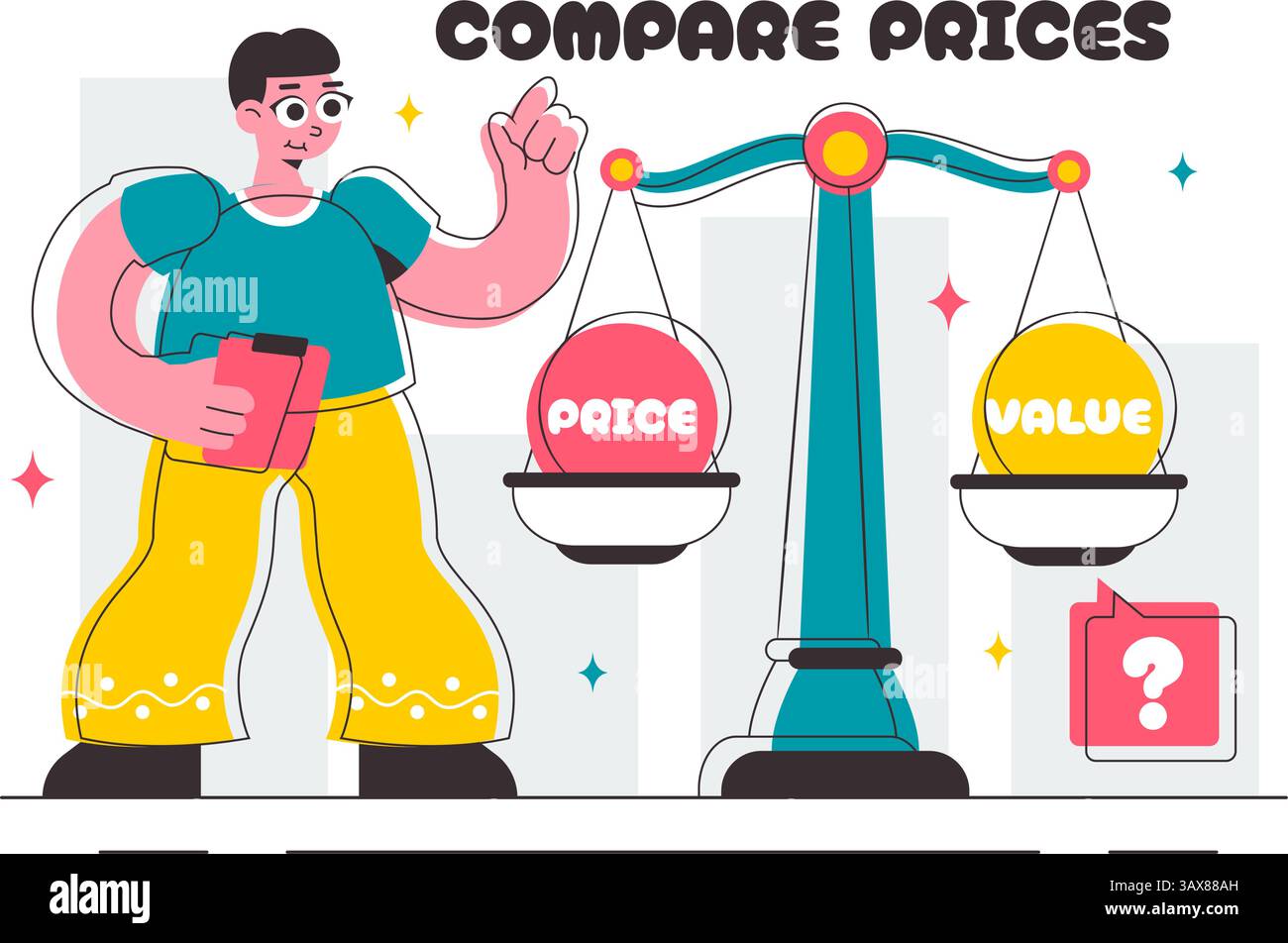 Illustration of Comparing Prices and Inflation in the Economy ...