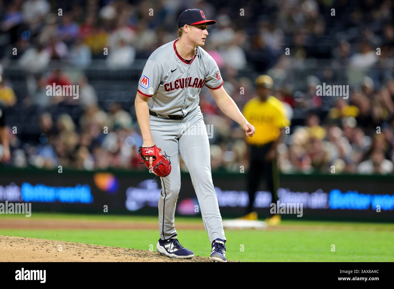 PITTSBURGH, PA - APRIL 18: Cleveland Guardians relief pitcher Tim ...