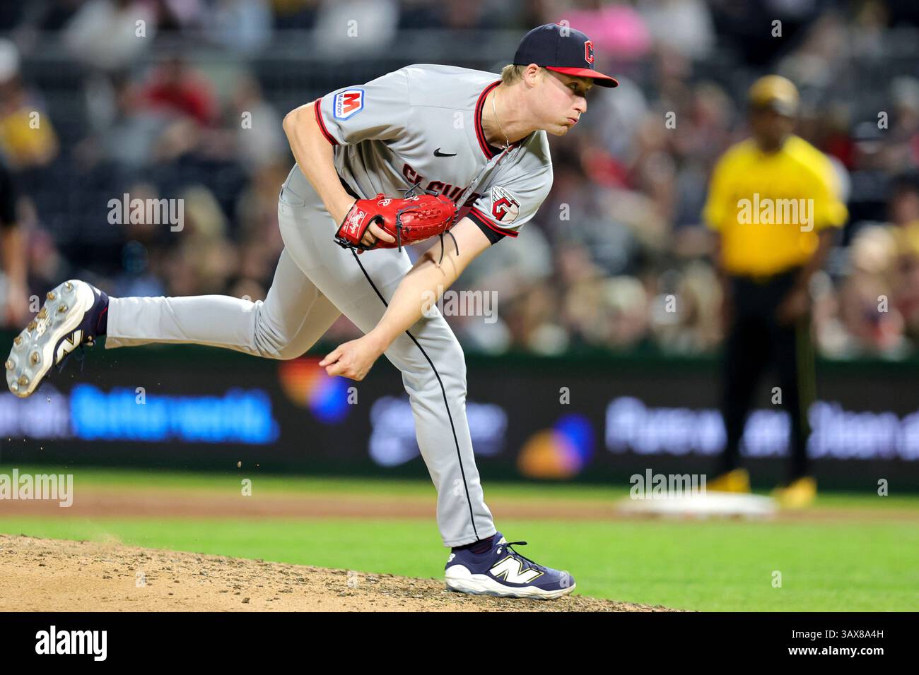 PITTSBURGH, PA - APRIL 18: Cleveland Guardians relief pitcher Tim ...